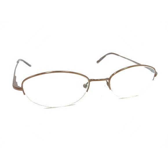 Saikai | Accessories | Saki Mod 58 Colbwn Brown Metal Oval Half Rim ...
